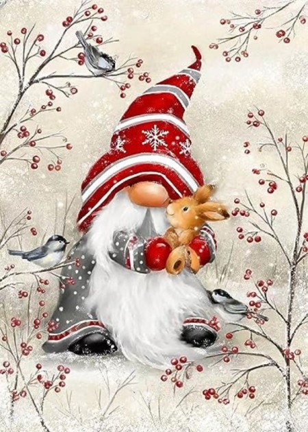 Diamond painting - Koselig nisse 40x50cm | BRAOGBILLIG.NO - Korssting ...