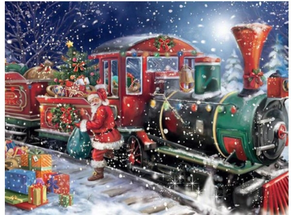 Diamond painting - Juletog 40x50cm | BRAOGBILLIG.NO - Korssting pakker ...